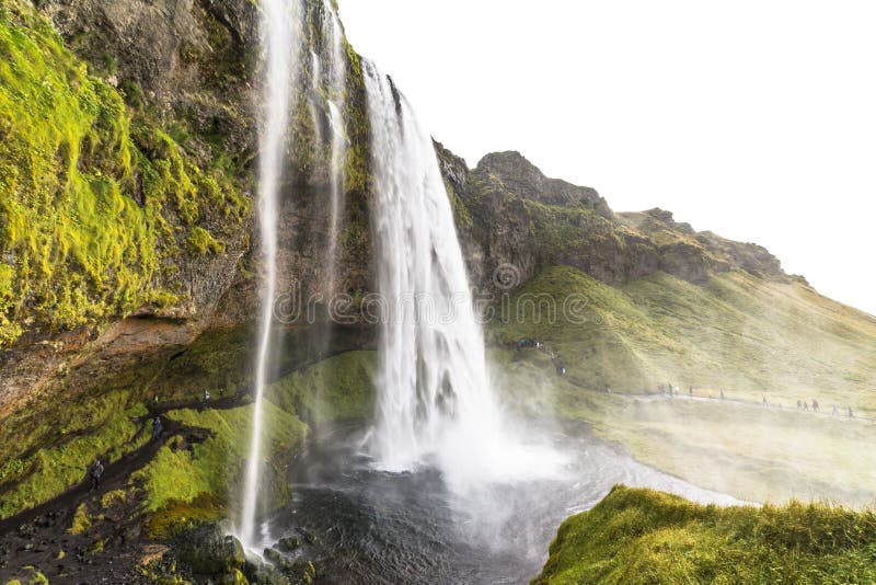 Impressive Seljalandsfoss Waterfall from the Side, Ring Road Iceland 库存 ...