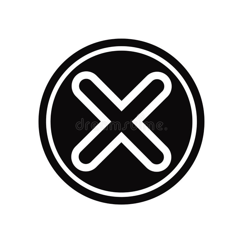 Error Icon Vector Isolated on White Background, Error Sign , Black ...