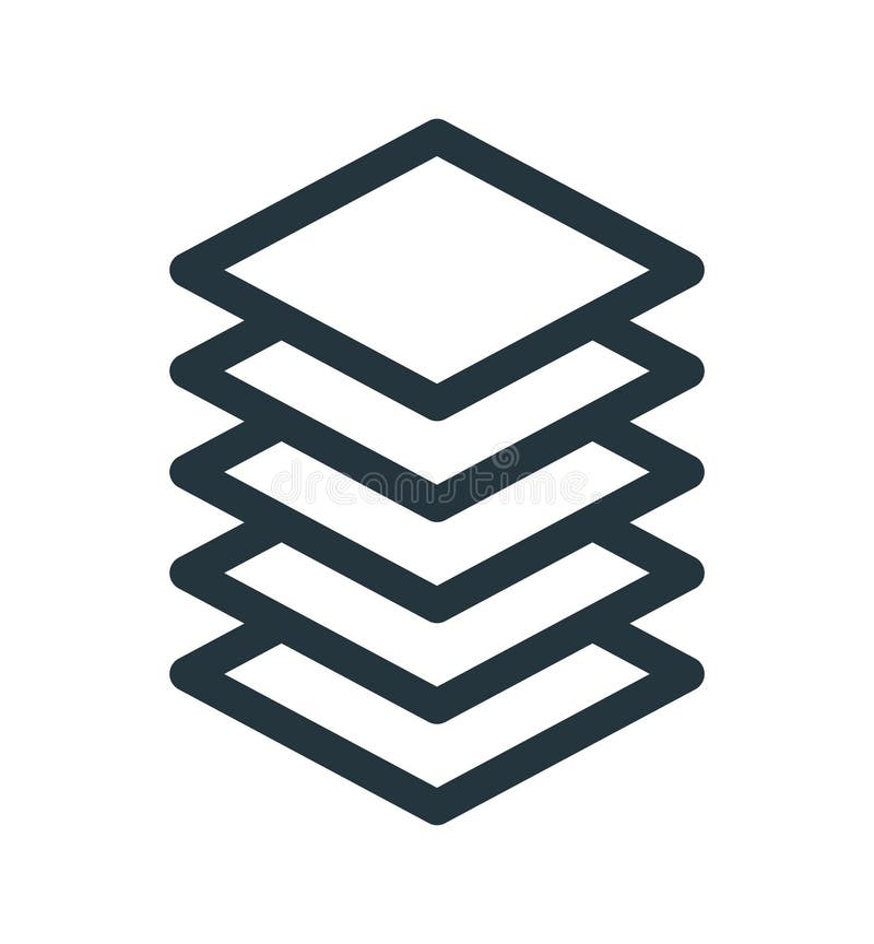 Layer Icon Vector Sign and Symbol Isolated on White Background, Layer ...