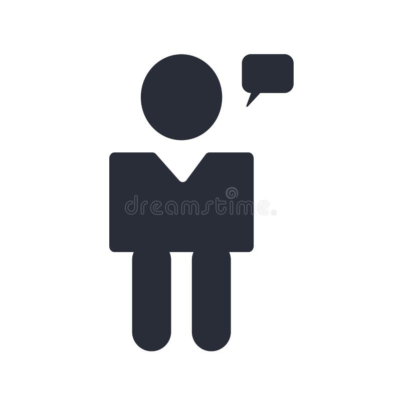 Man Talking Icon Vector Sign and Symbol Isolated on White Background ...