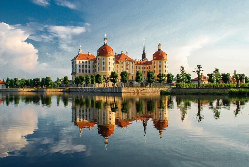 Moritzburg Castle Moritzburg Palace Baroque, German State of Saxony 库存 ...