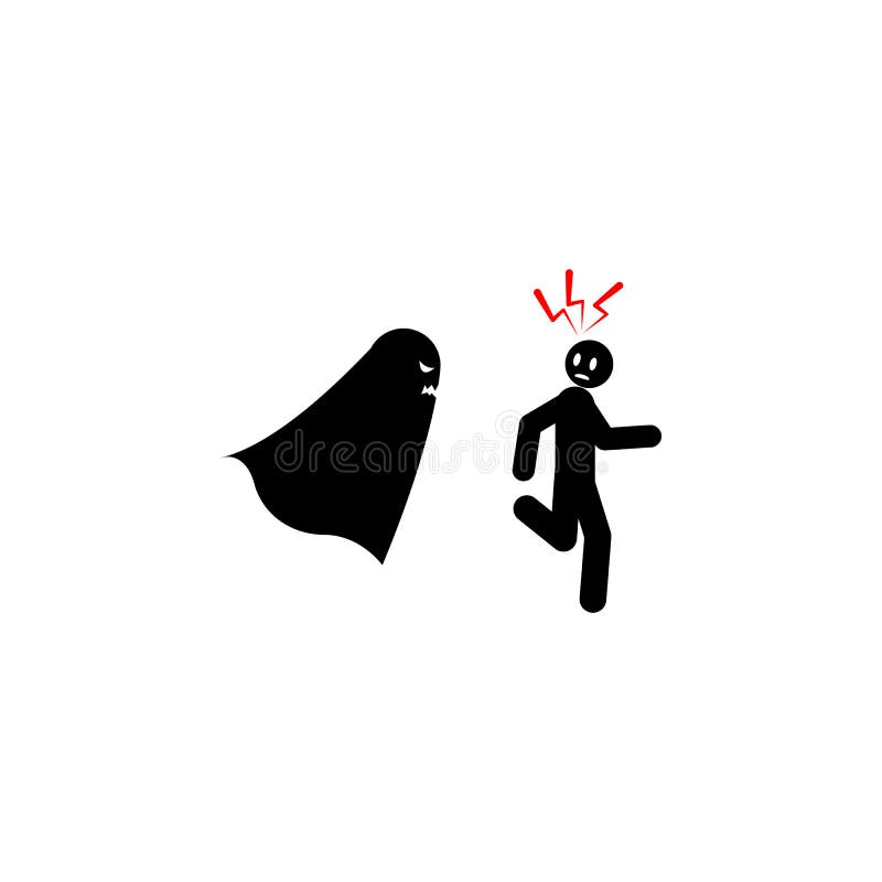 Phasmophobia, Fear Icon on White Background. Vektor Abbildung ...