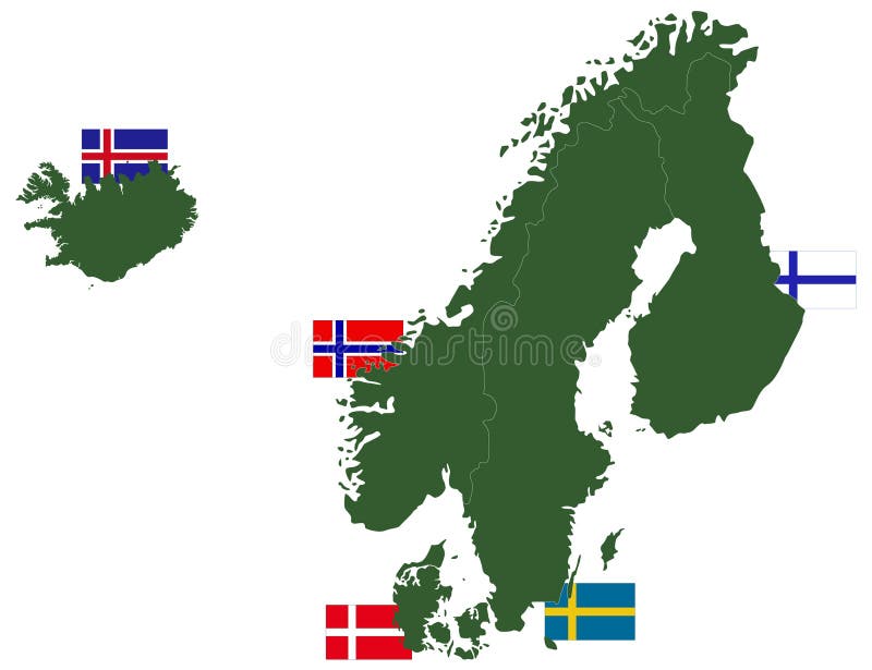 Nordic Countries Maps and Flags - the Nordic Countries or the Nordics ...