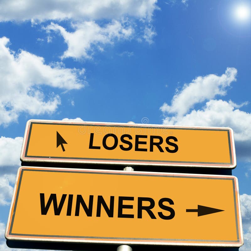 Losers Winners стоковое фото. изображение насчитывающей конкуренция ...