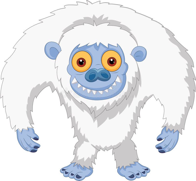 Smiling cartoon yeti ilustração do vetor. Ilustração de grande - 45854064