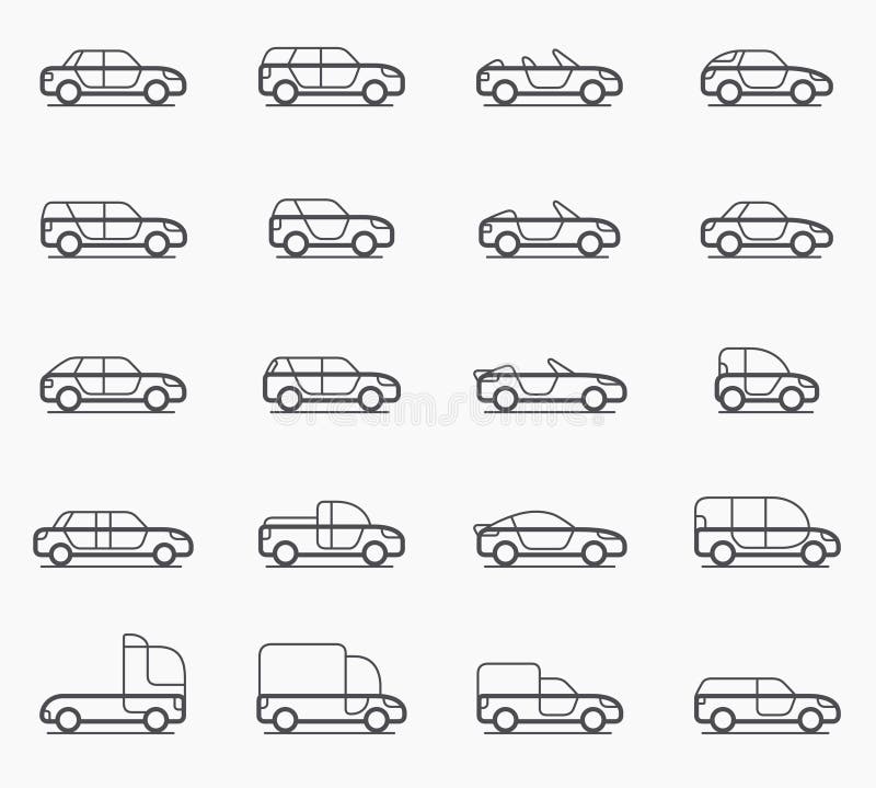 Car body types icons ilustración del vector. Ilustración de comercial ...