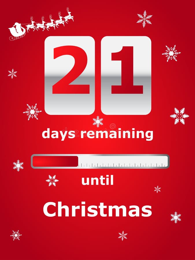Countdown till Christmas ilustração do vetor. Ilustração de branco ...