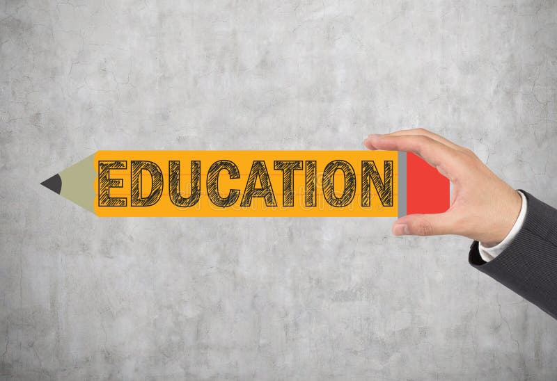 Pencil with education stock foto. Image of zaken, teken - 51187262