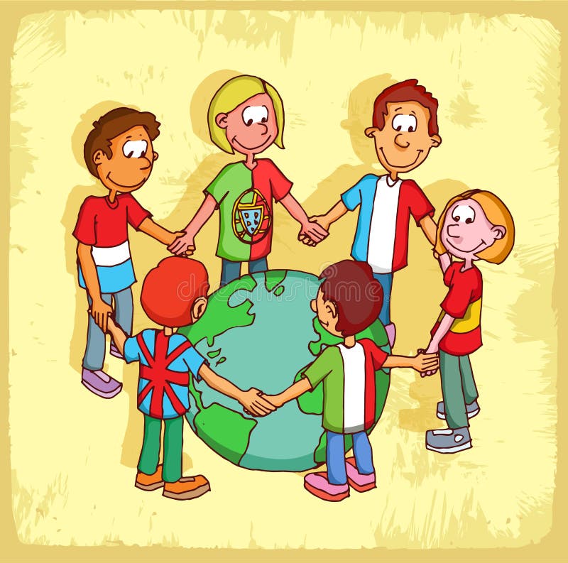 Cartoon World Planet Illustration, Vector Icon Ilustración del Vector ...