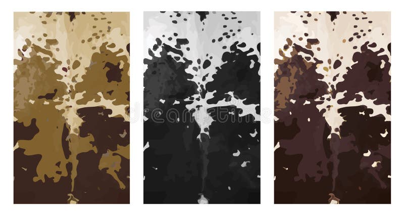 3 Vector African Nguni Cow Skin Hide Panels Иллюстрация вектора ...