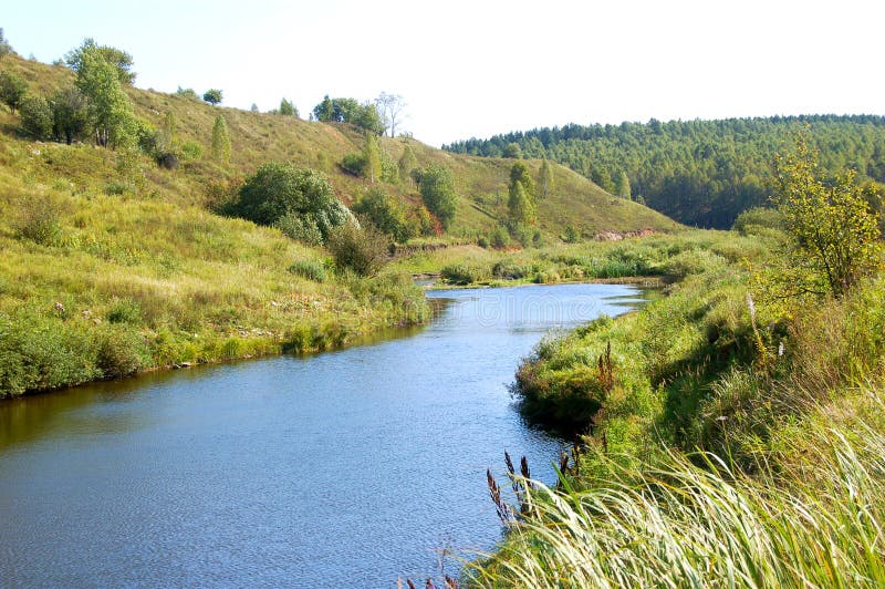 Il fiume di Ural fotografia stock. Immagine di sunlight - 75035104