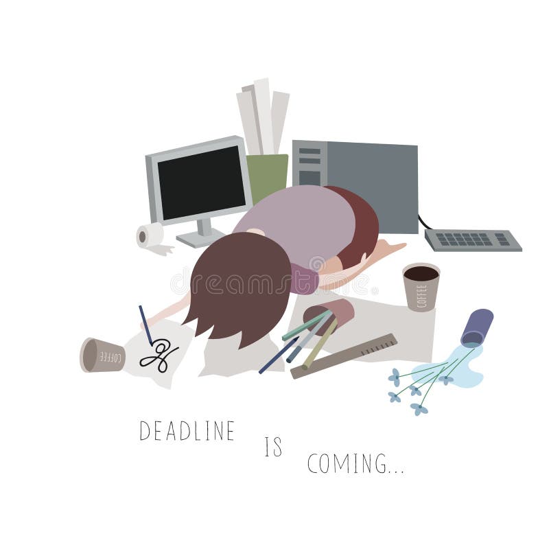 Deadline is Coming Closer ilustração stock. Ilustração de ...