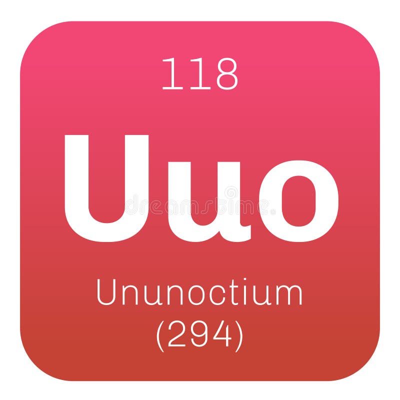Ununoctium Chemical Element Ilustração do Vetor - Ilustração de ...