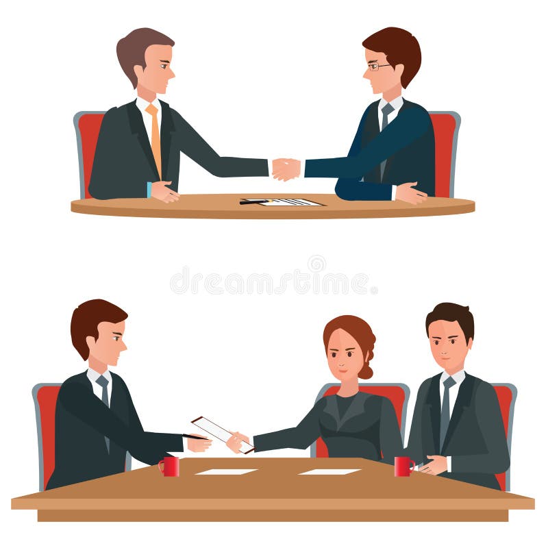 Successful Business Negotiations Over a Round Negotiations Table ...