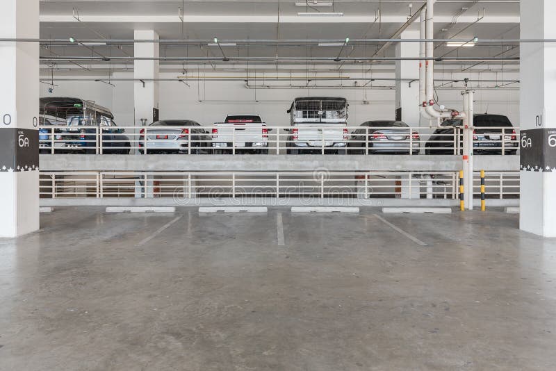 Interior of Parking Garage with Car Imagem de Stock - Imagem de asfalto ...