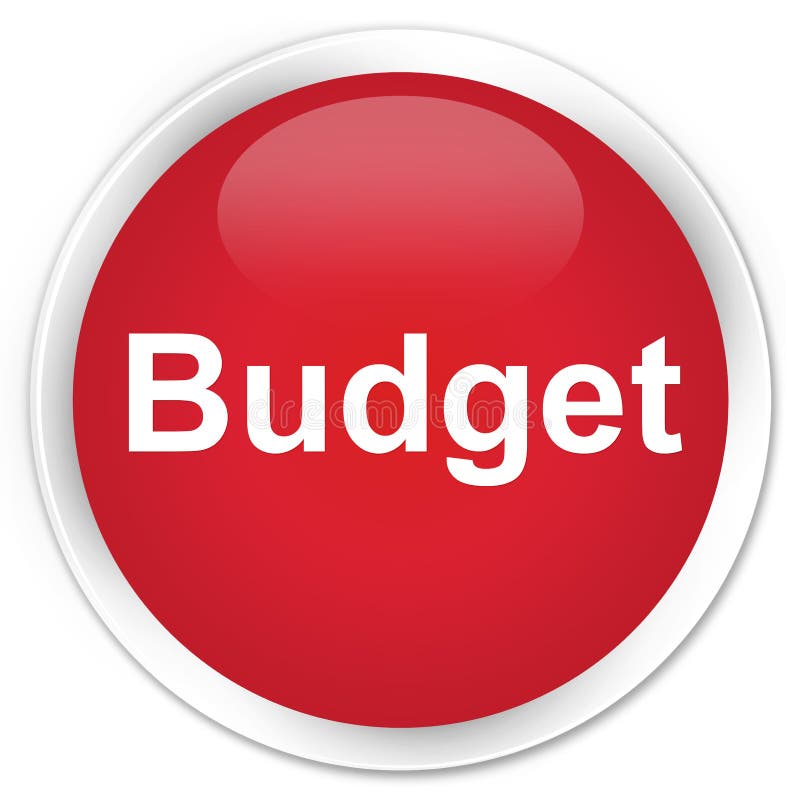 Budget Premium Red Round Button Ilustração Stock - Ilustração de ...