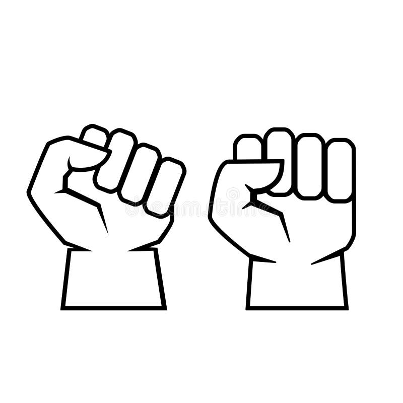 Two Fist Outline Vector Icon 向量例证 - 插画 包括有 现有量, 图表: 90991082
