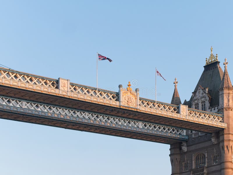 Close-up of Tower Bridge at Sunset, London, UK. Photo stock - Image du ...
