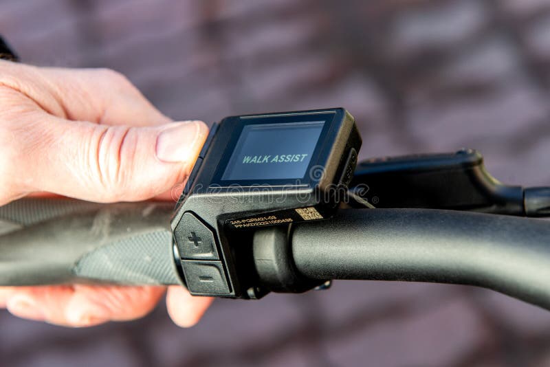 E Bike Computer Speed and Power Control. Electric Bike Stock ...