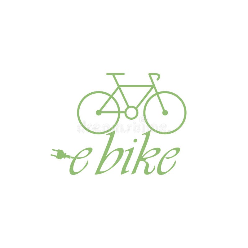 E Bike Logo Design Isolated on White Background Stock Vector - Illustration of graphic, design ...