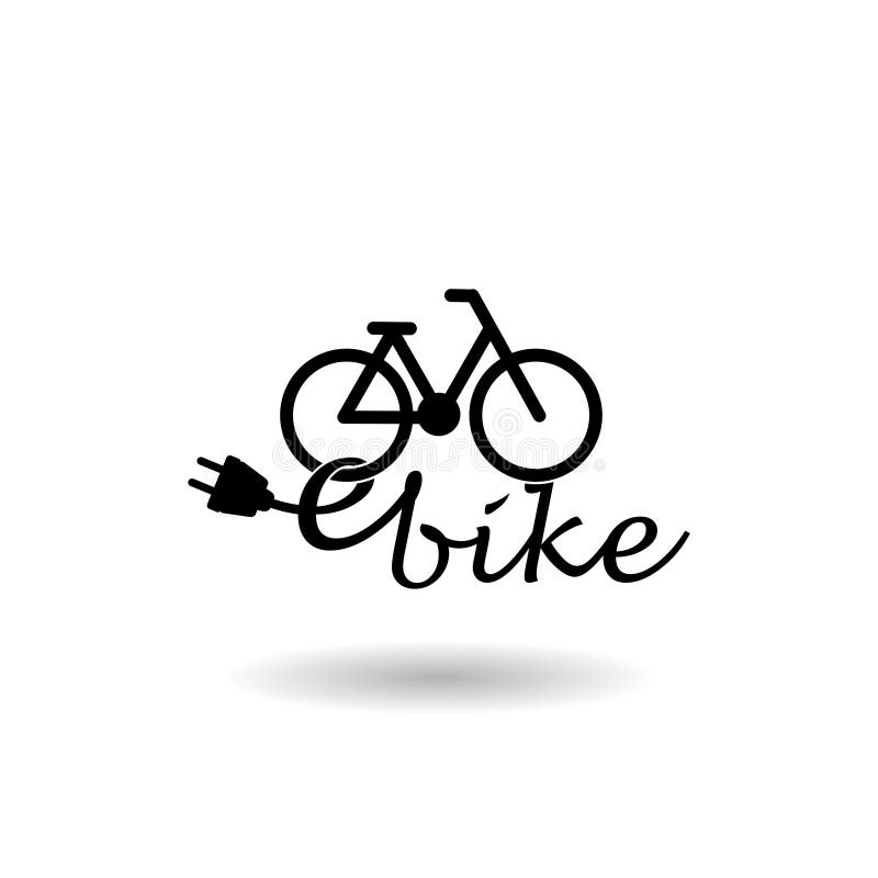 E Bike Logo Icon with Shadow Stock Vector - Illustration of symbol ...