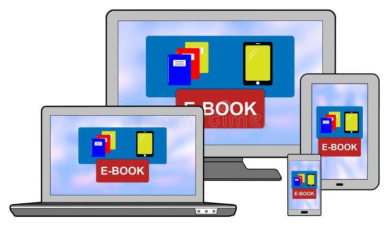 E-book Concept on a Laptop Screen Stock Photo - Image of elearning ...