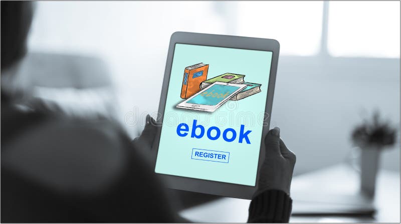 E-book Concept on a Laptop Screen Stock Photo - Image of elearning ...
