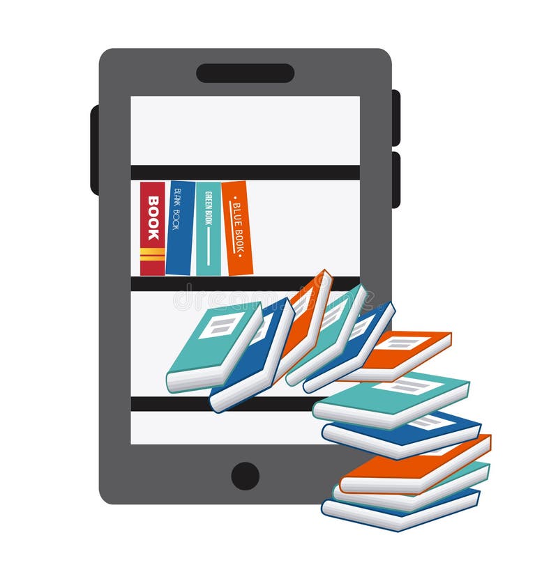 E-book stock vector. Illustration of read, library, concept - 51387965