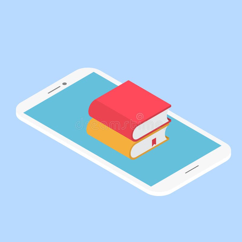 E-book Mobile. Vector Illustration . Stock Vector - Illustration of ...