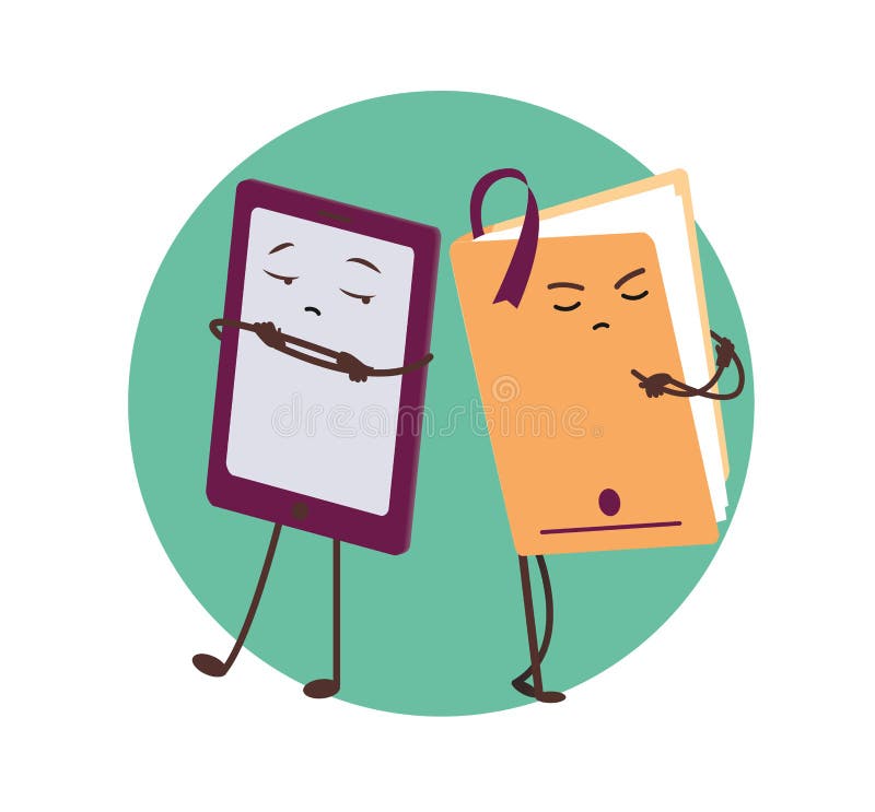 E Book Paper Funny Characters Stock Illustrations – 2 E Book Paper ...