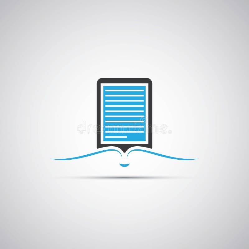 Reading a Book - Icon Design Stock Vector - Illustration of alphabet ...