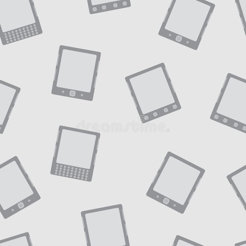 E-Book Reader Vector Seamless Pattern Stock Vector - Illustration of ...