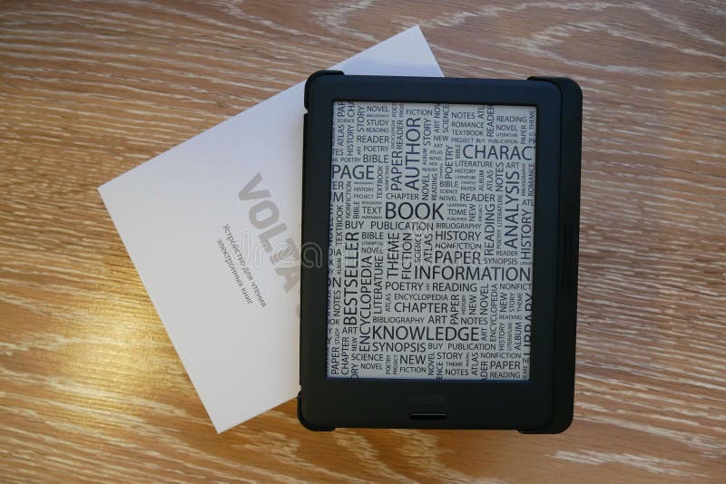 An E-book for Reading. Details and Close-up Editorial Photography ...