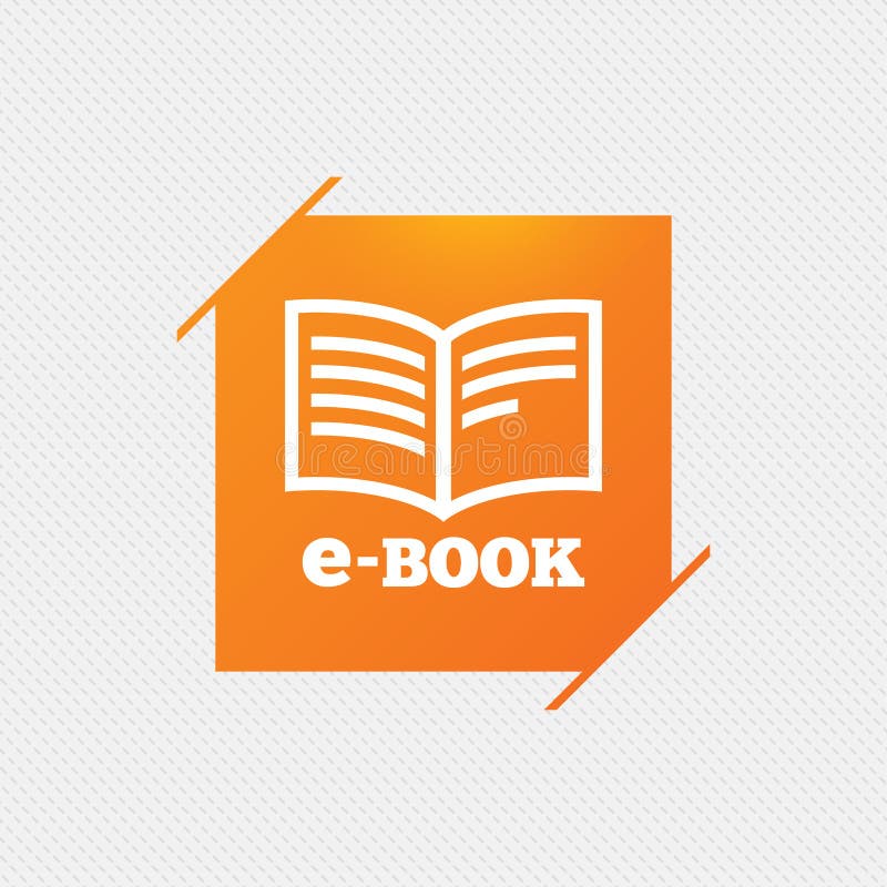 E-Book Sign Icon. Electronic Book Symbol Stock Illustration ...