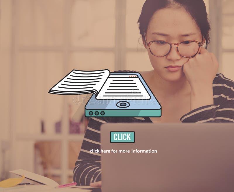 E-books Education Electronic Information Reading Concept Stock Image ...