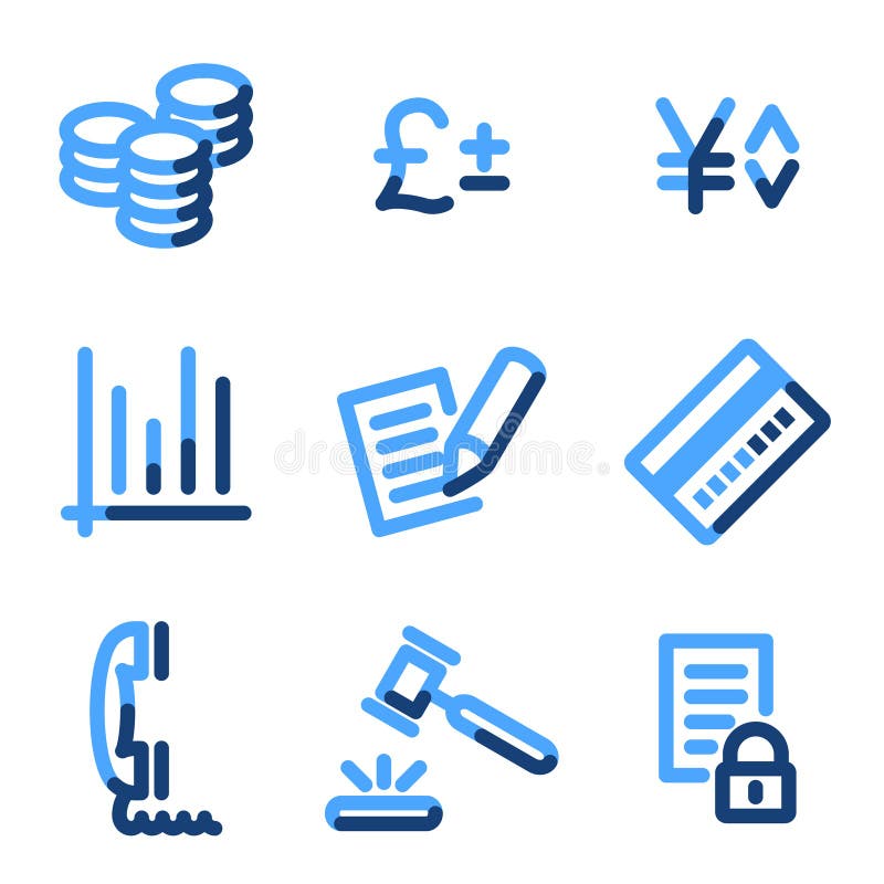 Red business icons stock vector. Illustration of computer - 2631050