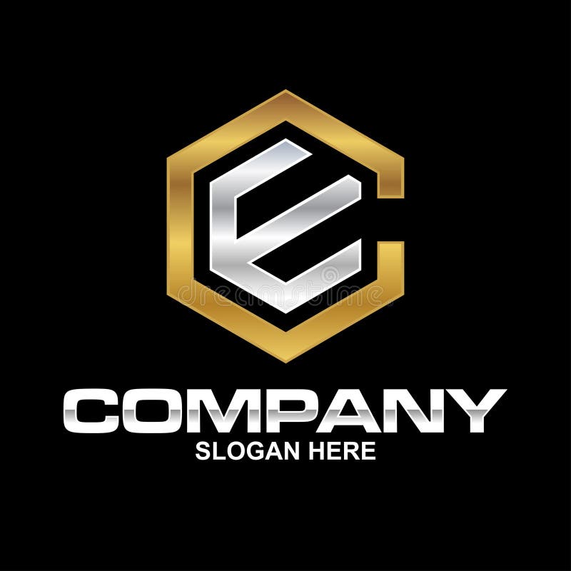 E C Initial Letter, Modern Logo Design Template Vector Stock Vector ...