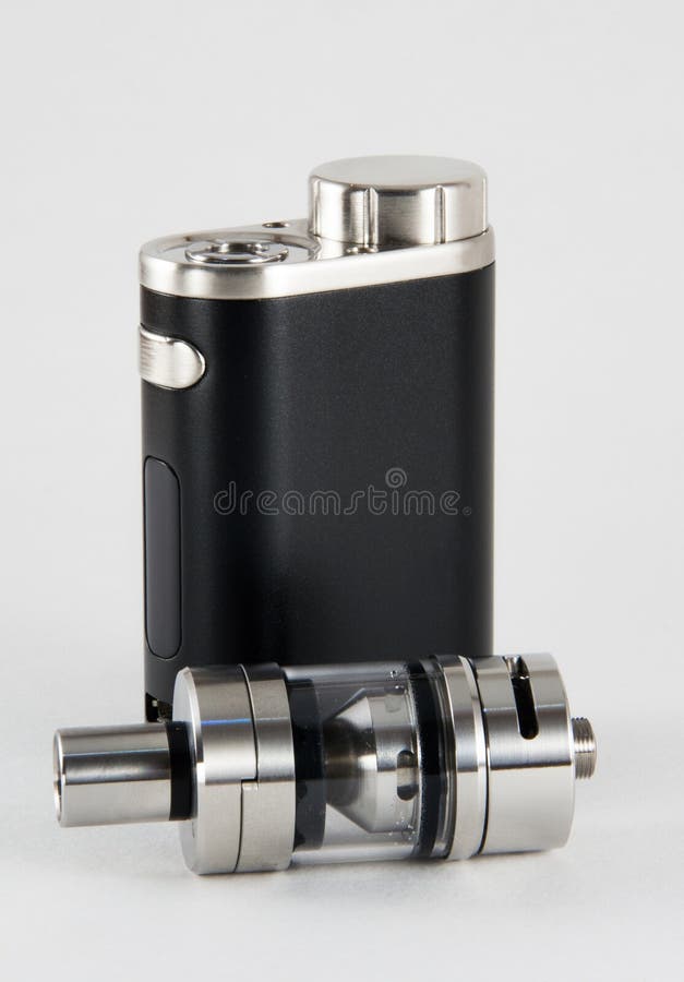 E-cigarette or Vaping Device. Black and Steel Stock Photo - Image of ...