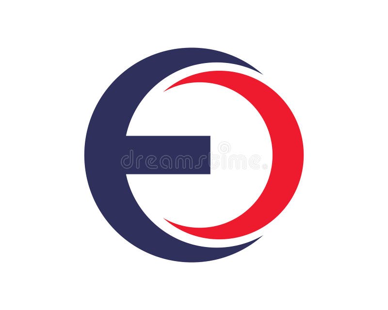 E Circle Logo Icon Template Stock Illustration - Illustration of ...