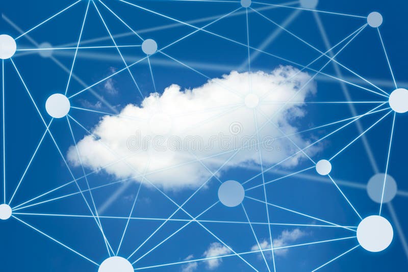 E-cloud, Communication and Connection Concept Stock Illustration ...