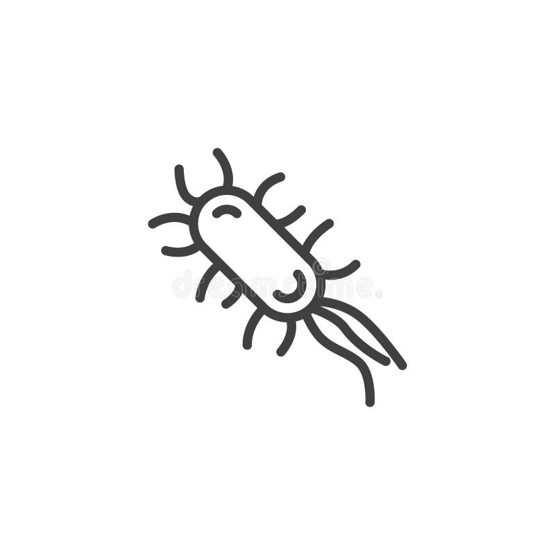E. Coli Bacteria Infection Line Icon Stock Vector - Illustration of ... E. Coli Bacteria Infection Line Icon Stock Vector - Illustration of ...