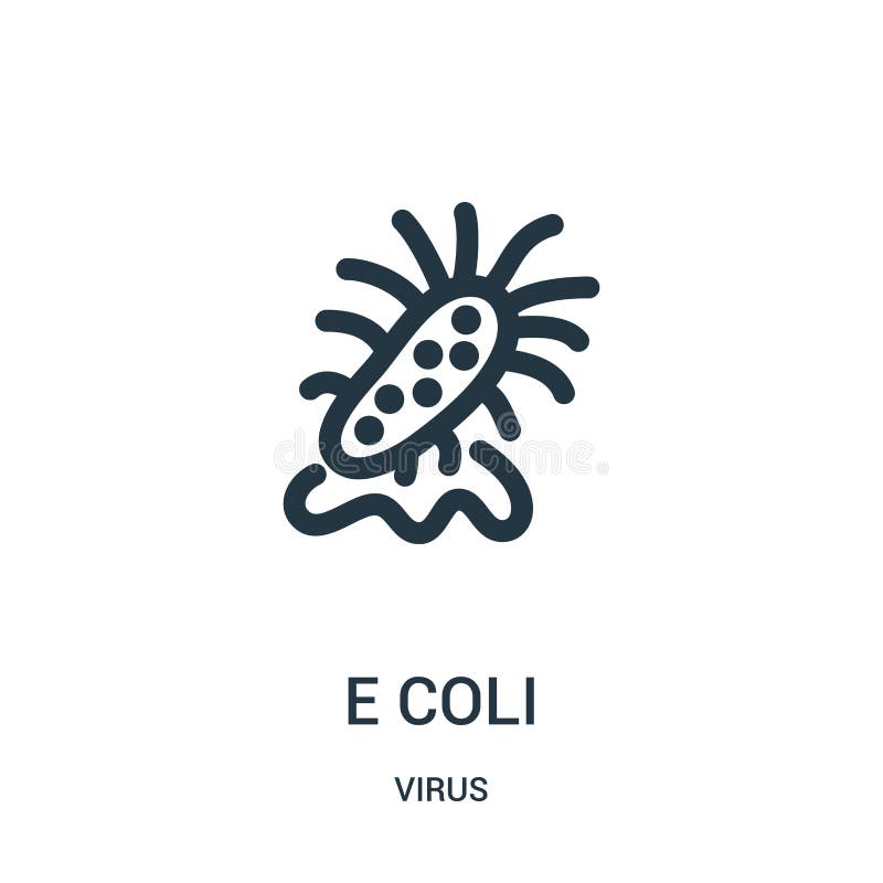 E Coli Icon Vector from Virus Collection. Thin Line E Coli Outline Icon ...