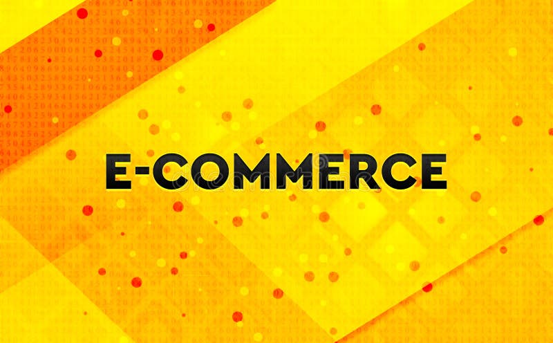 E-commerce Yellow Square Button Red Ribbon in Corner Stock Illustration ...