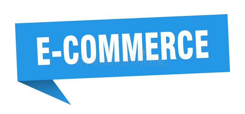 E-commerce Banner. E-commerce Speech Bubble Stock Vector - Illustration ...