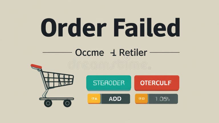 E-commerce Checkout Process Displaying Error Message Indicating Order ...