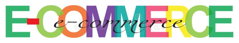 E-commerce Colorful Letters Stock Illustration - Illustration of ...