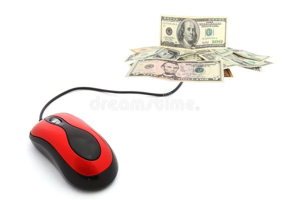 E-commerce - Computer Mouse and Money Stock Photo - Image of global ...