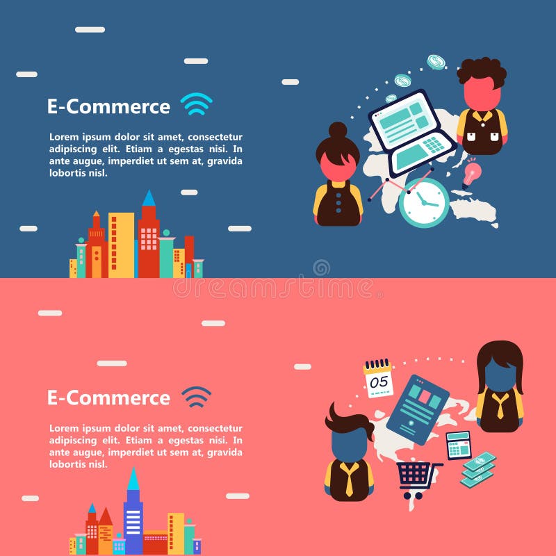 E-commerce concept design stock vector. Illustration of online - 66986744