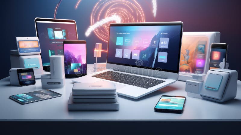 E-Commerce Concept Illustration. Digital Marketplace with Diverse ...