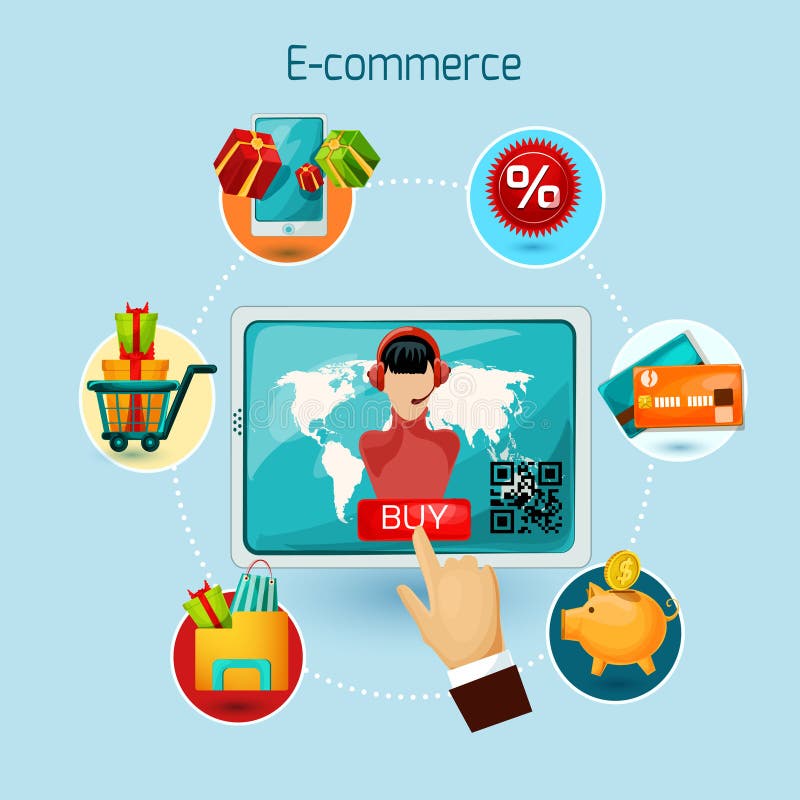 E-commerce Concept Illustration Stock Vector - Illustration of concept ...